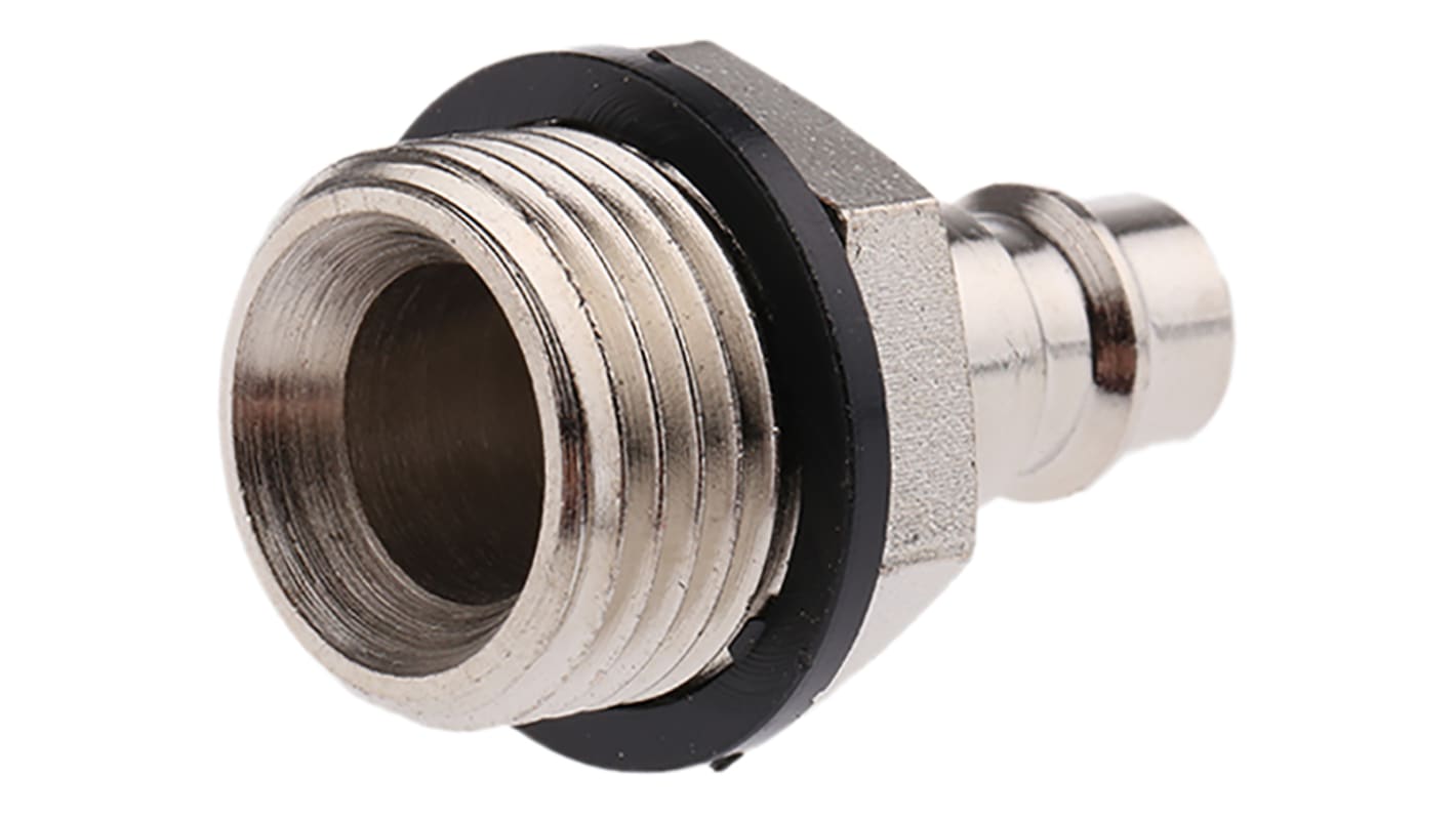 RS PRO Brass, Steel Male Pneumatic Quick Connect Coupling, G 1/2 Male ...