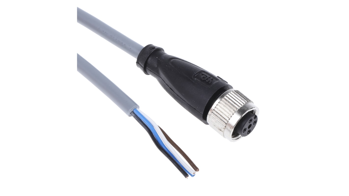 V1-G-5M-PVC | Pepperl + Fuchs Straight Female 4 way M12 to Unterminated ...