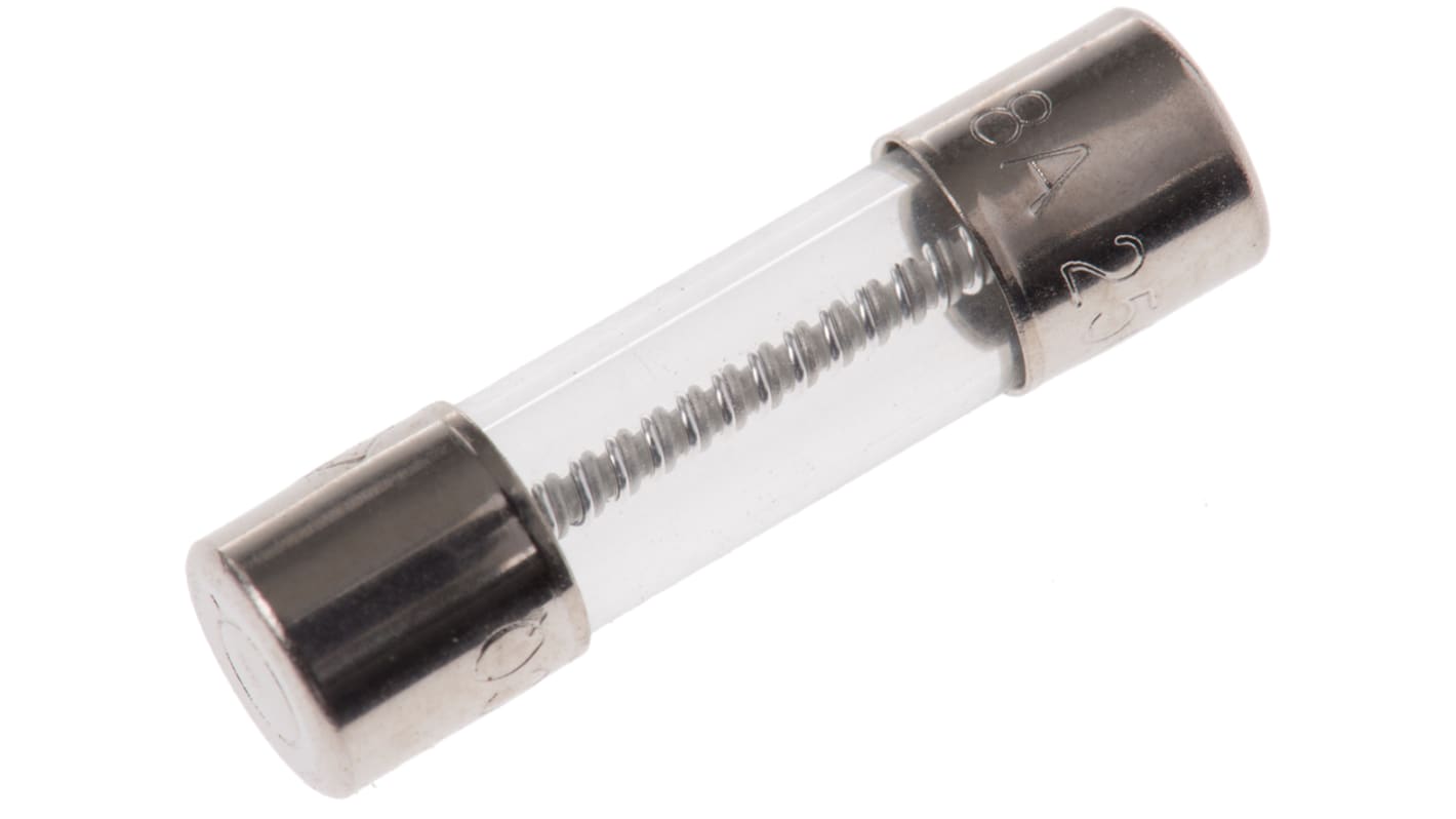 RS PRO 8A T Glass Cartridge Fuse, 5 x 20mm | RS