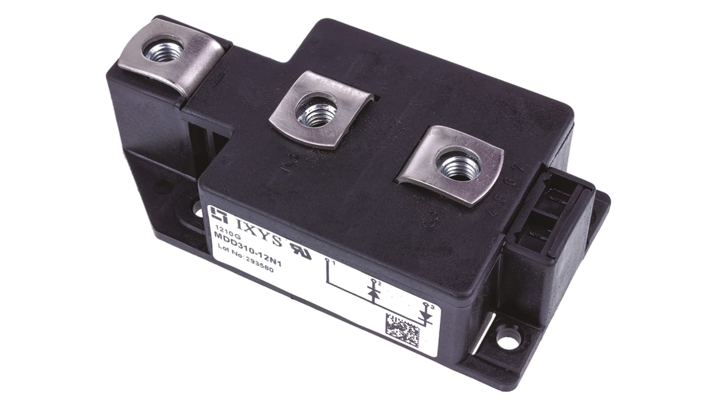 IXYS 1200V 305A, Dual Rectifier Diode, 3-Pin Y2 DCB MDD310-12N1 | RS