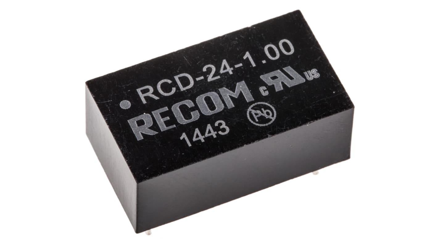 RCD-24-1.00 | Recom LED Driver, 3 → 31V dc Output, 31W Output, 1A Output, Constant Current ...
