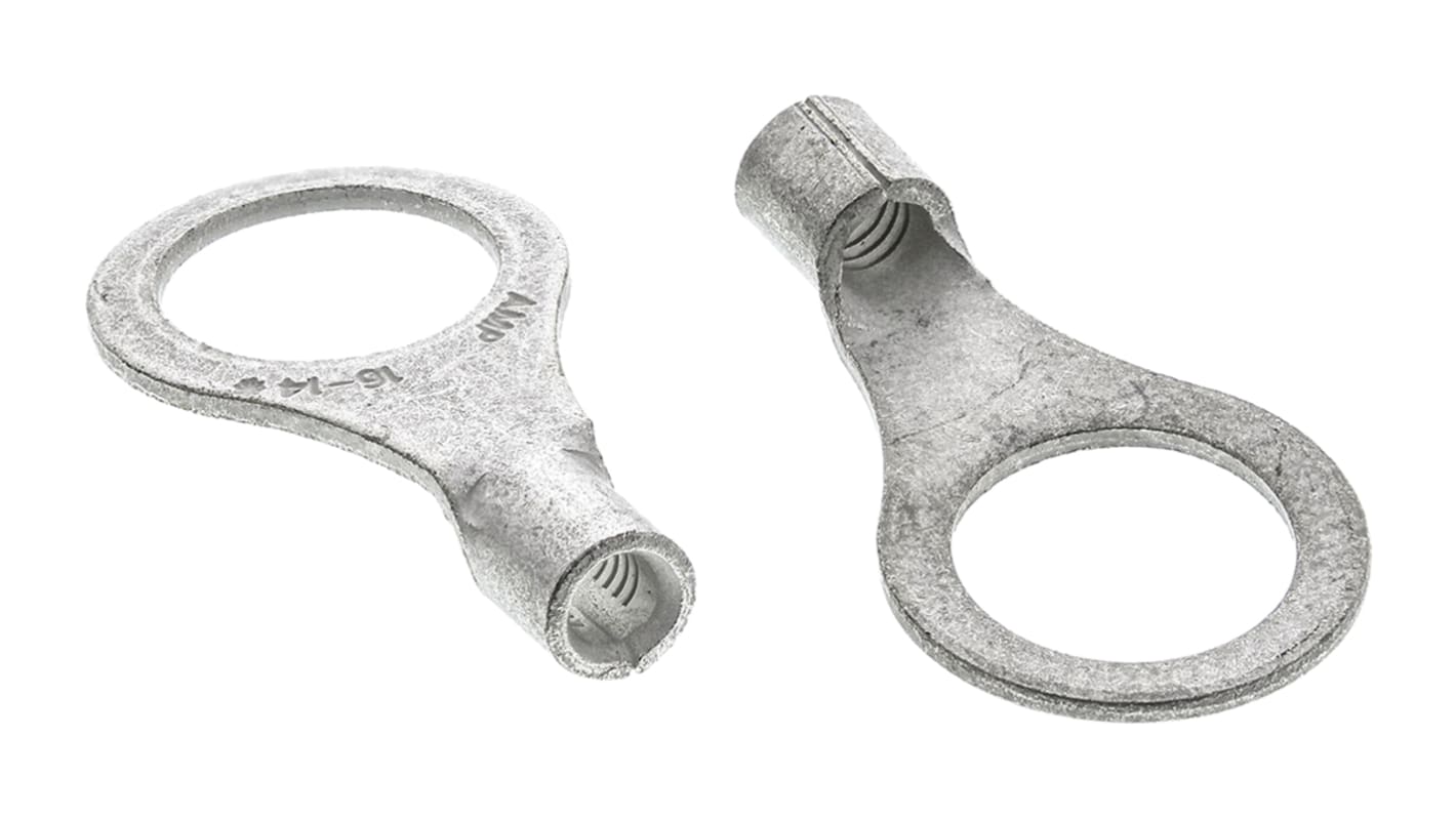 34125 | TE Connectivity, SOLISTRAND Uninsulated Ring Terminal, M8 Stud Size, 1mm² to 2.6mm² Wire ...