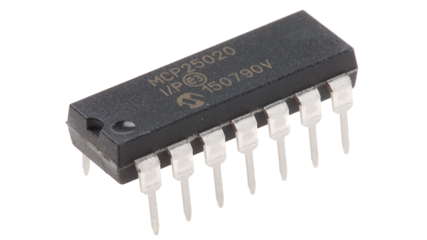 Microchip MCP25020-I/P, CAN IO Expander 1Mbps CAN 2.0B, 14-Pin PDIP | RS