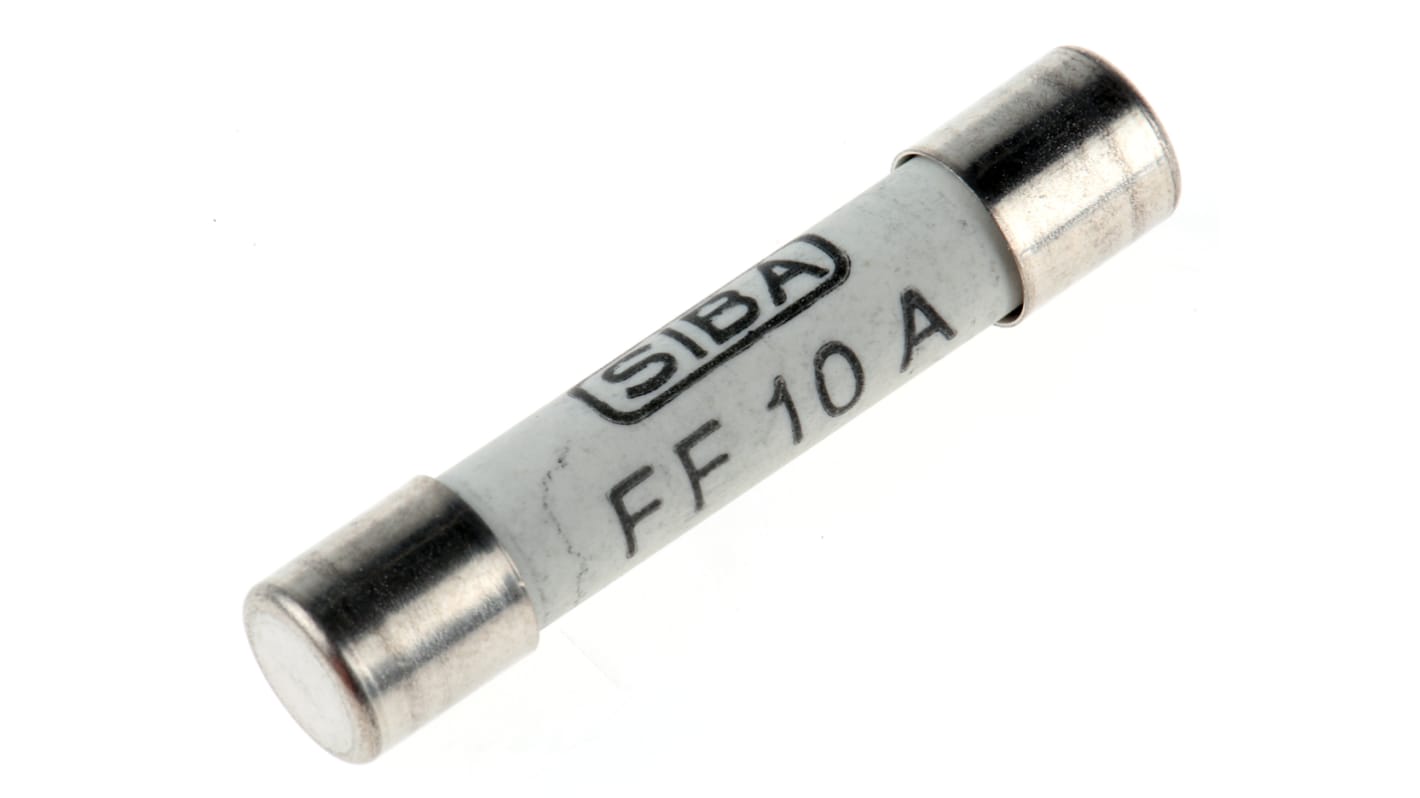 AT0095 | Metrix Multimeter Fuse, 10A, 600V, 6.3 (Dia.) x 32mm, 6.3mm | RS