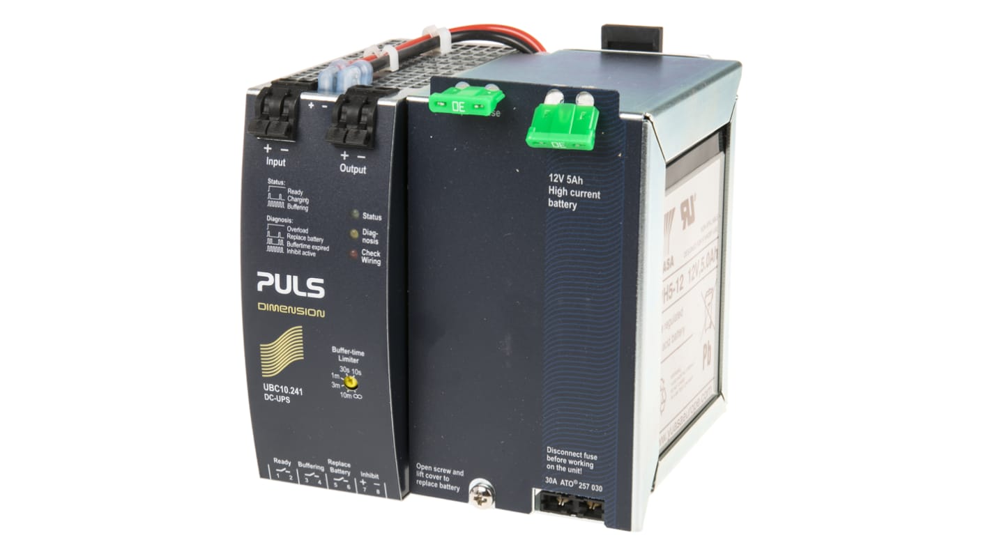 PULS UPS电源, 22.5V 直流输出, 24 → 28V输入, DIN 导轨安装, UBC10.241 | RS