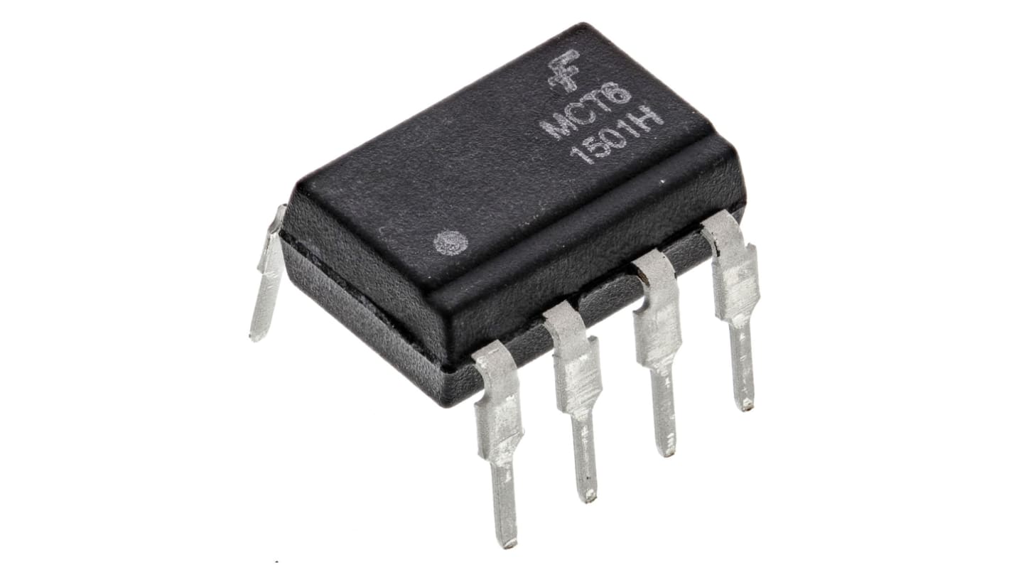 onsemi, MCT6 DC Input Transistor Output Dual Optocoupler, Through Hole, 8-Pin PDIP | RS