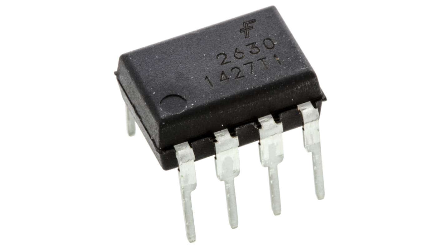 onsemi, HCPL2630 DC Input Logic Gate Output Optocoupler, Through Hole, 8-Pin DIP | RS