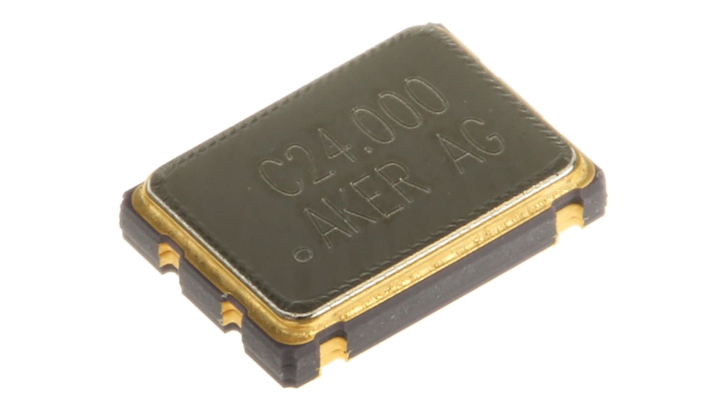 S75005-24.000-X-15 | AKER 発振器, 24MHz, HCMOS出力 表面実装, 4-Pin SMD | RS