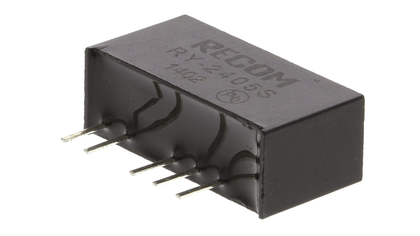 RY-2405S | Recom RY DC-DC Converter, 5V dc/ 200mA Output, 22.8 → 25.2 V ...