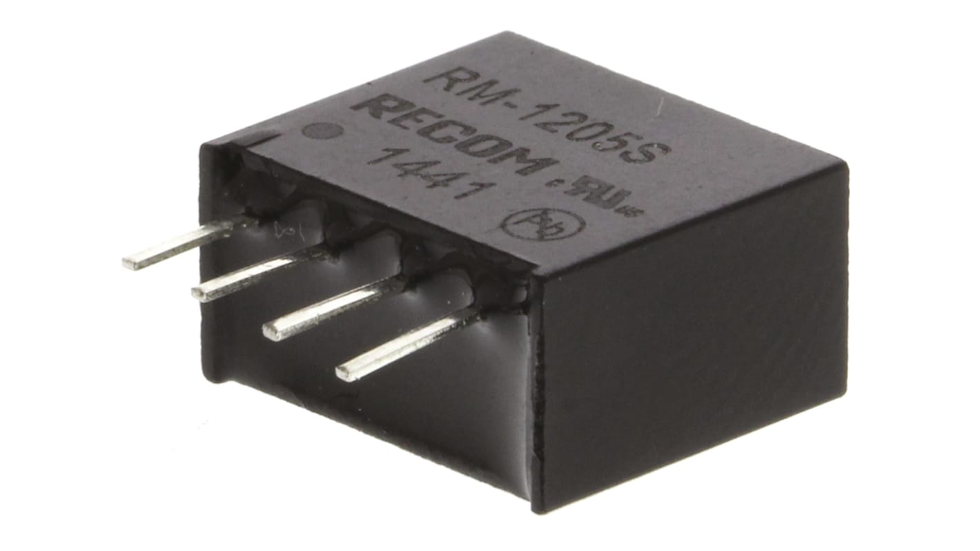 RM-1205S | Recom RM DC-DC Converter, 5V dc/ 50mA Output, 10.8 → 13.2 V ...