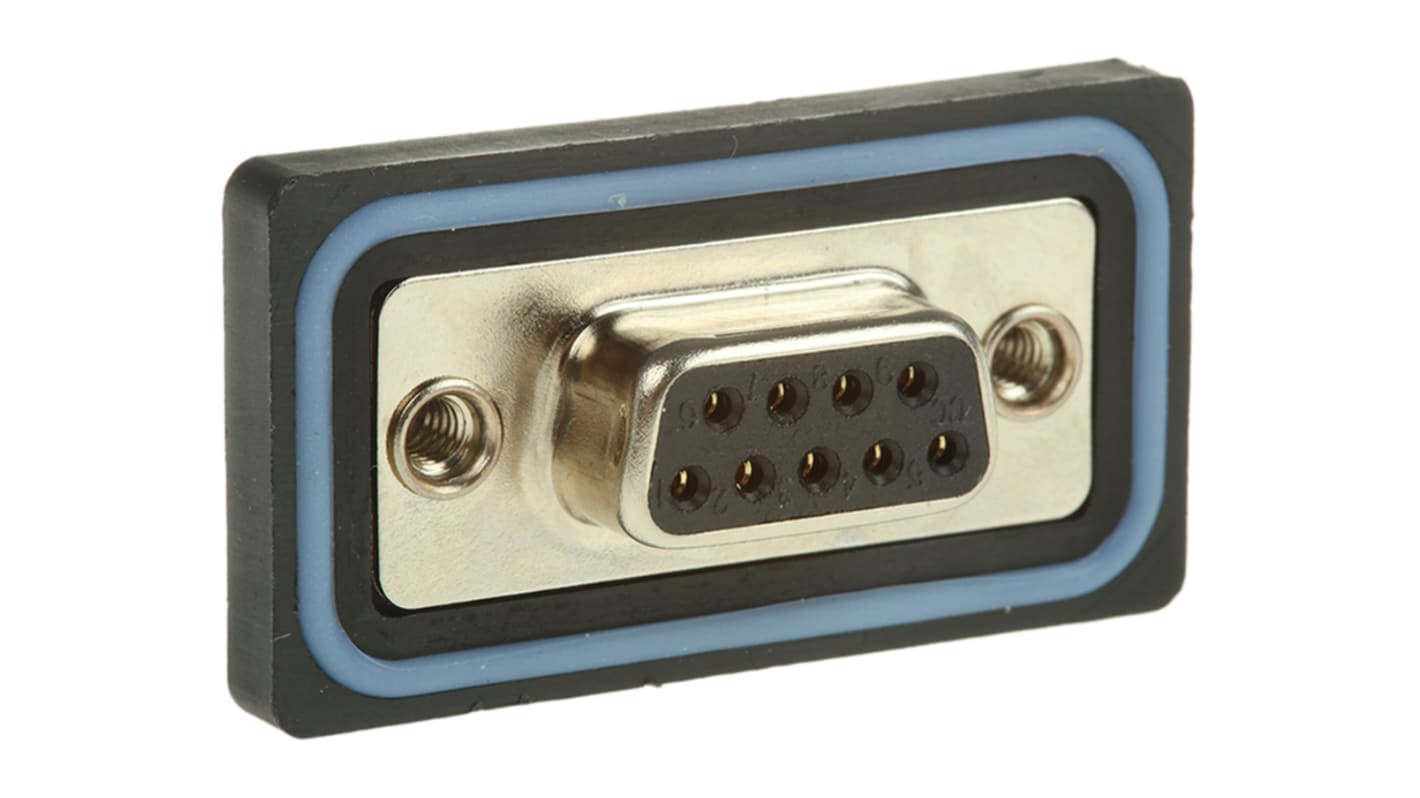 A-DF 09 LL-WP | ASSMANN WSW A-DF 9 Way Panel Mount D-sub Connector ...