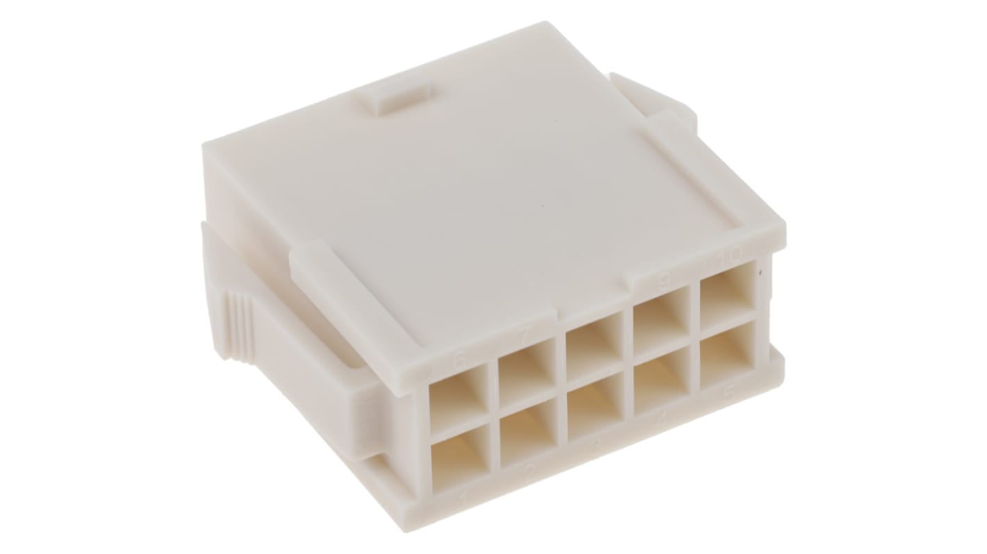 39-01-2106 | Molex, Mini-Fit Jr Male Connector Housing, 4.2mm Pitch, 10 ...