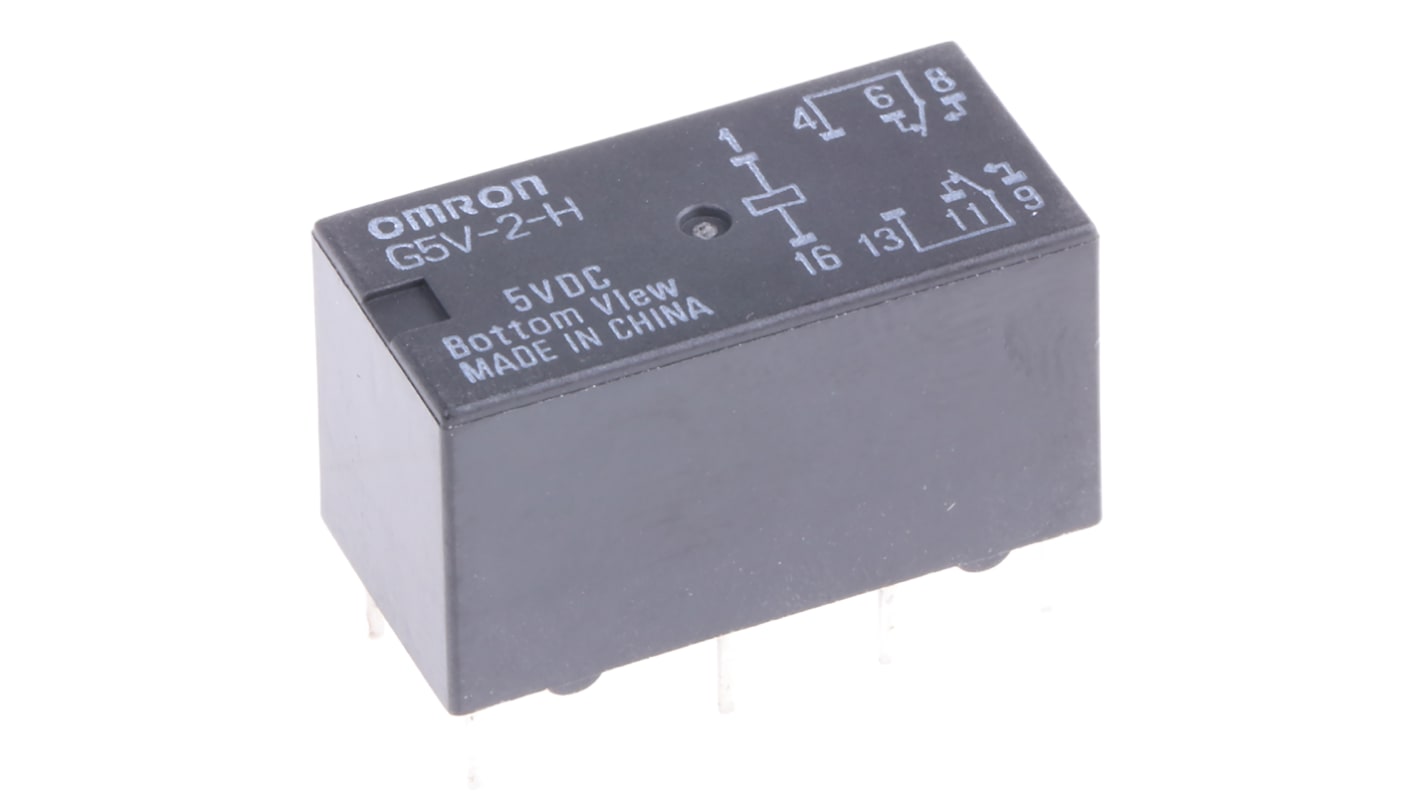 G5V-2-H 5DC | Omron PCB Mount Signal Relay, 5V dc Coil, 1A Switching ...