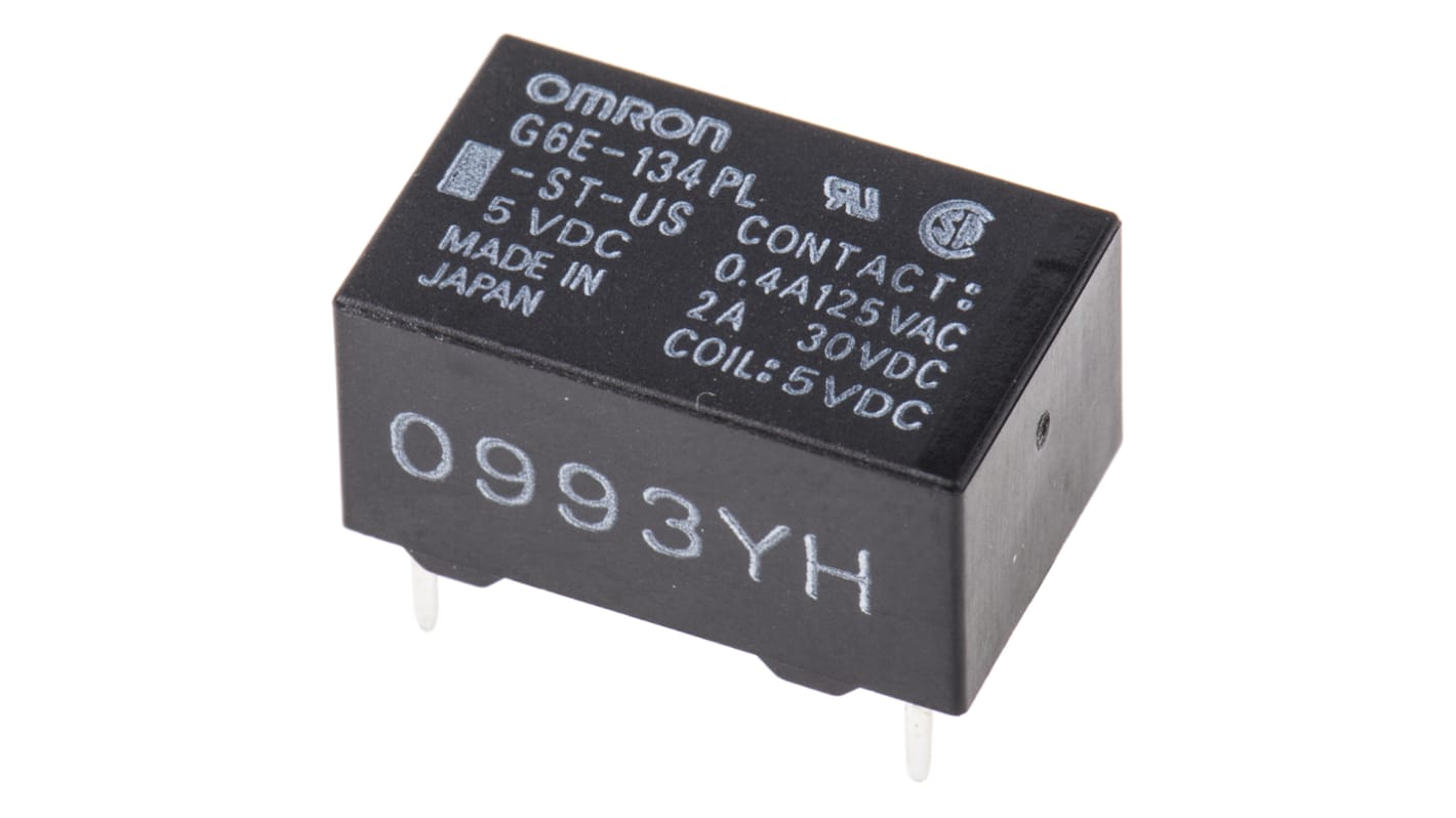 G6E-134PL-ST-US DC5 | Omron PCB Mount Power Relay, 5V dc Coil, 3A ...