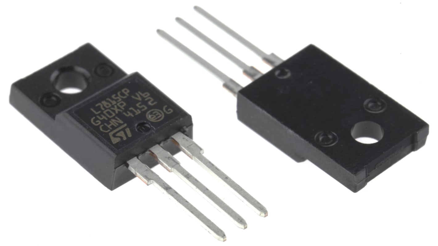 Régulateur de tension, L7815CP, 1.5A, TO-220FP 3 broches. | RS