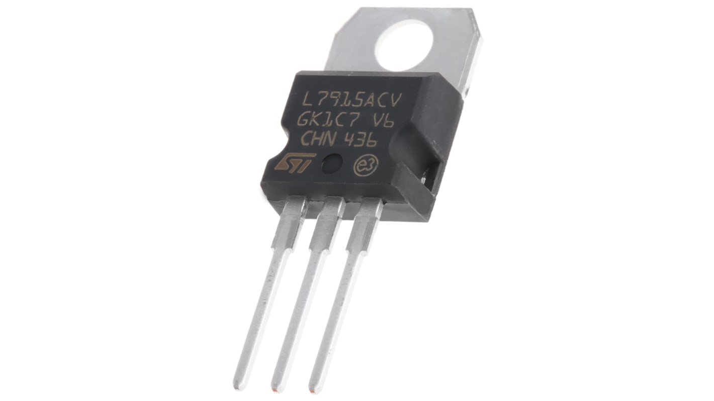 STMicroelectronics L7915ACV, 1 Linear Voltage, Voltage Regulator 1.5A, -15 V 3-Pin, TO-220 | RS