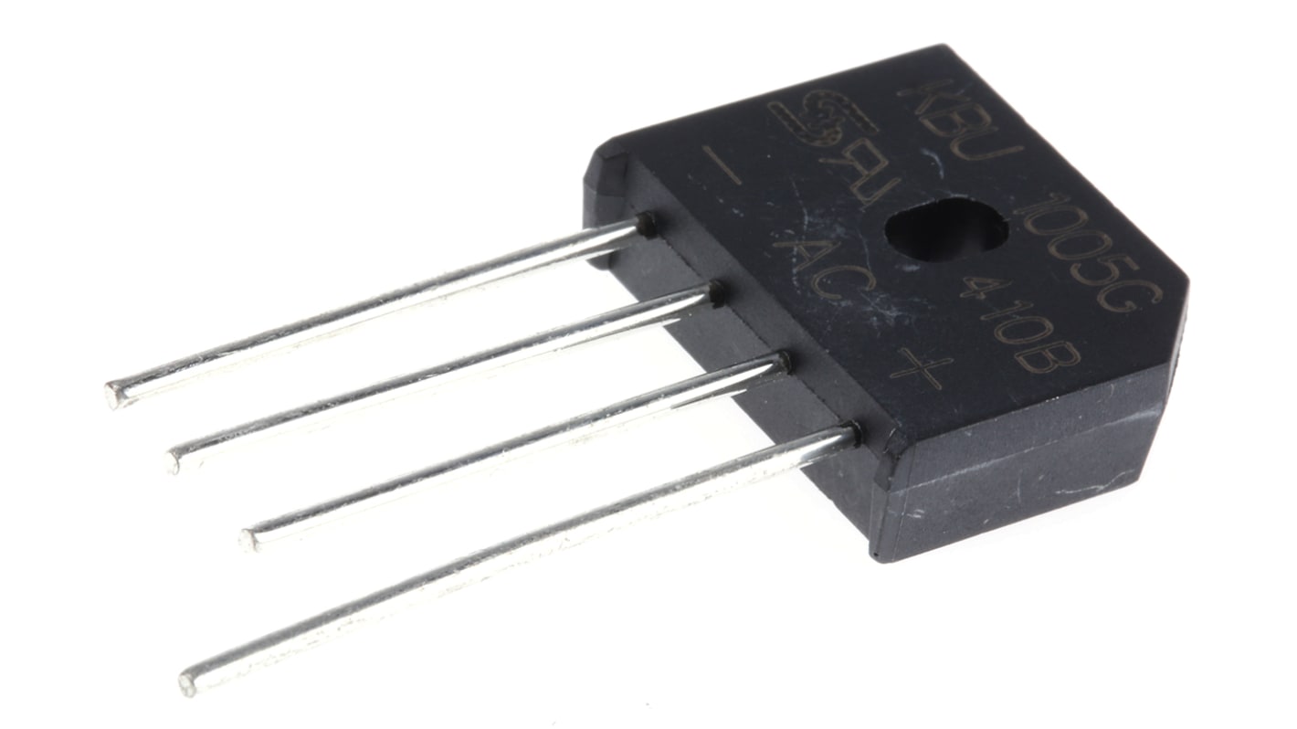 KBU1005G | Taiwan Semiconductor Bridge Rectifier, 10A, 600V, 4-Pin | RS