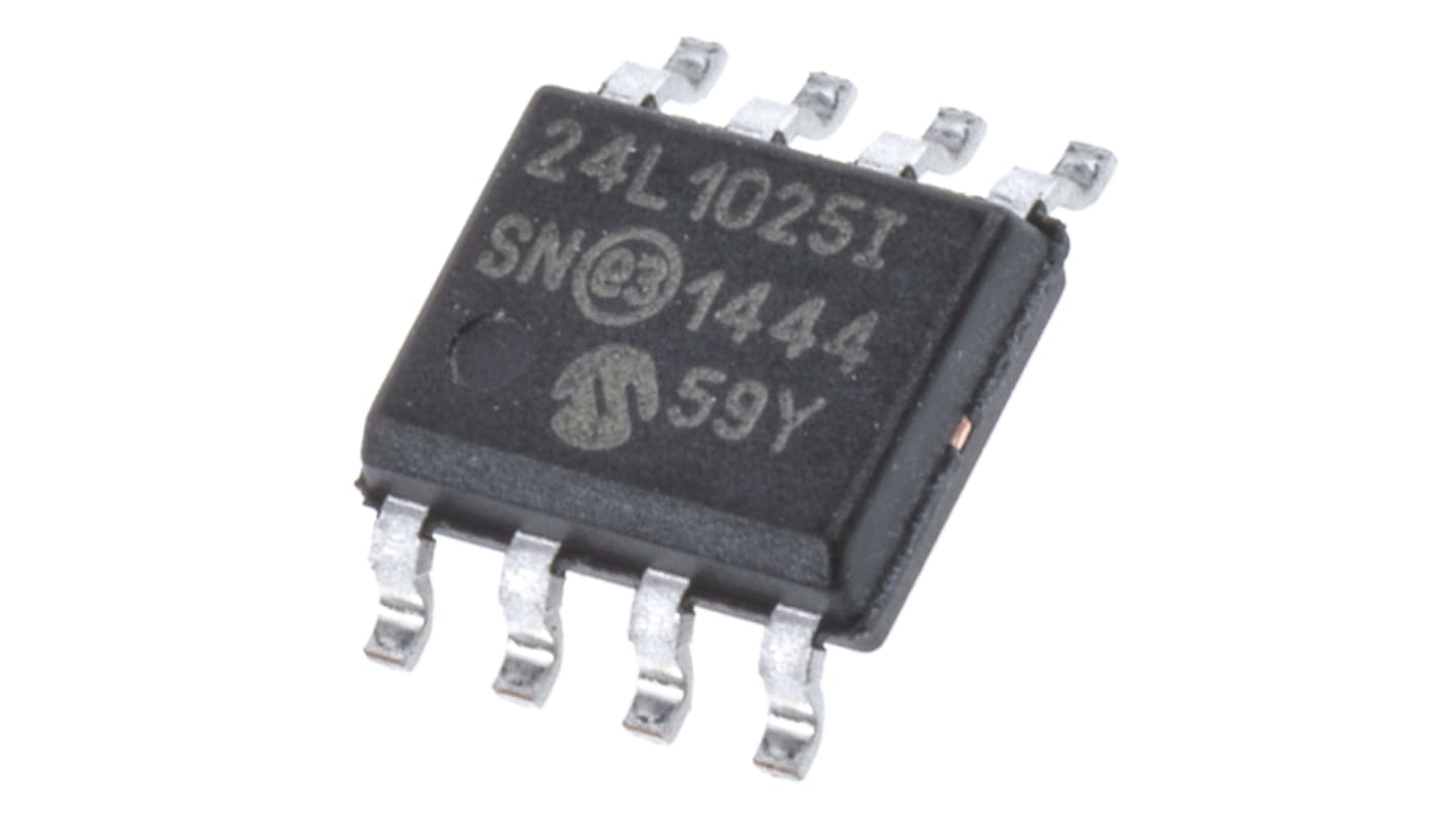 Microchip 24LC1025-I/SN, 1Mbit Serial EEPROM Memory, 900ns 8-Pin SOIC ...