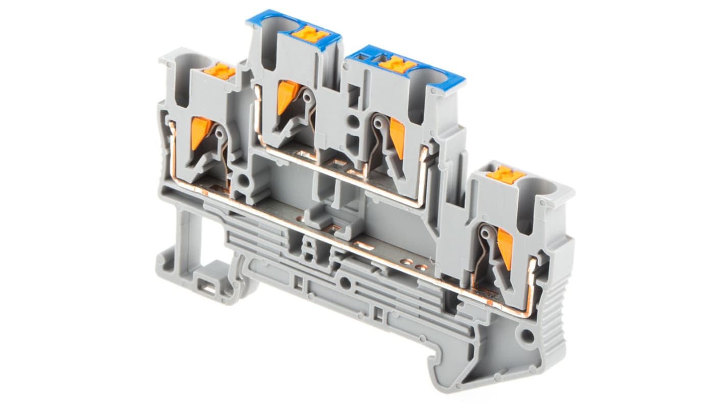 3210994 | Phoenix Contact PTTB 2.5-L/N Series Grey Double Level ...