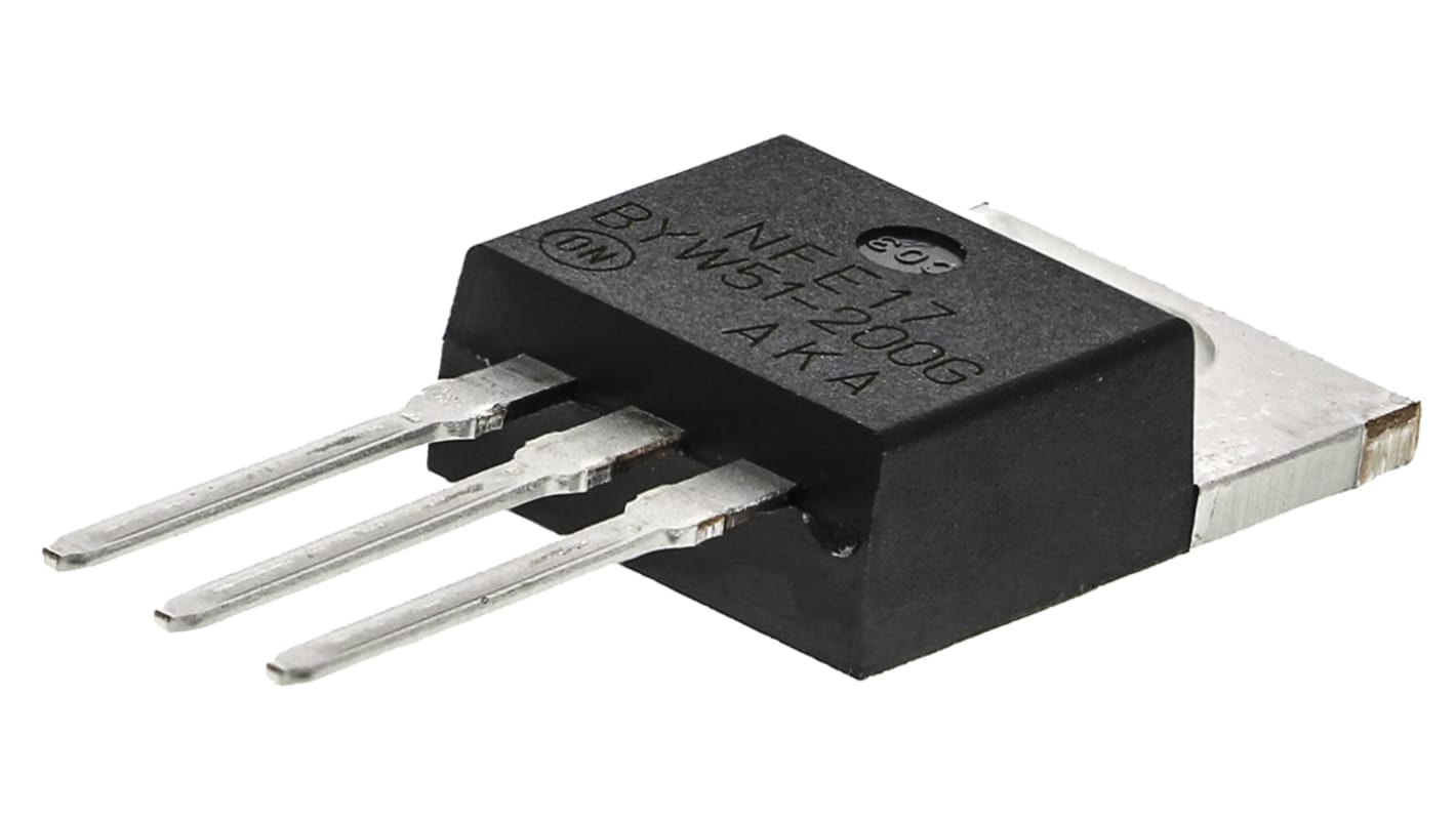 onsemi 200V 16A, Dual Ultrafast Rectifiers Diode, 3-Pin TO-220AB BYW51 ...