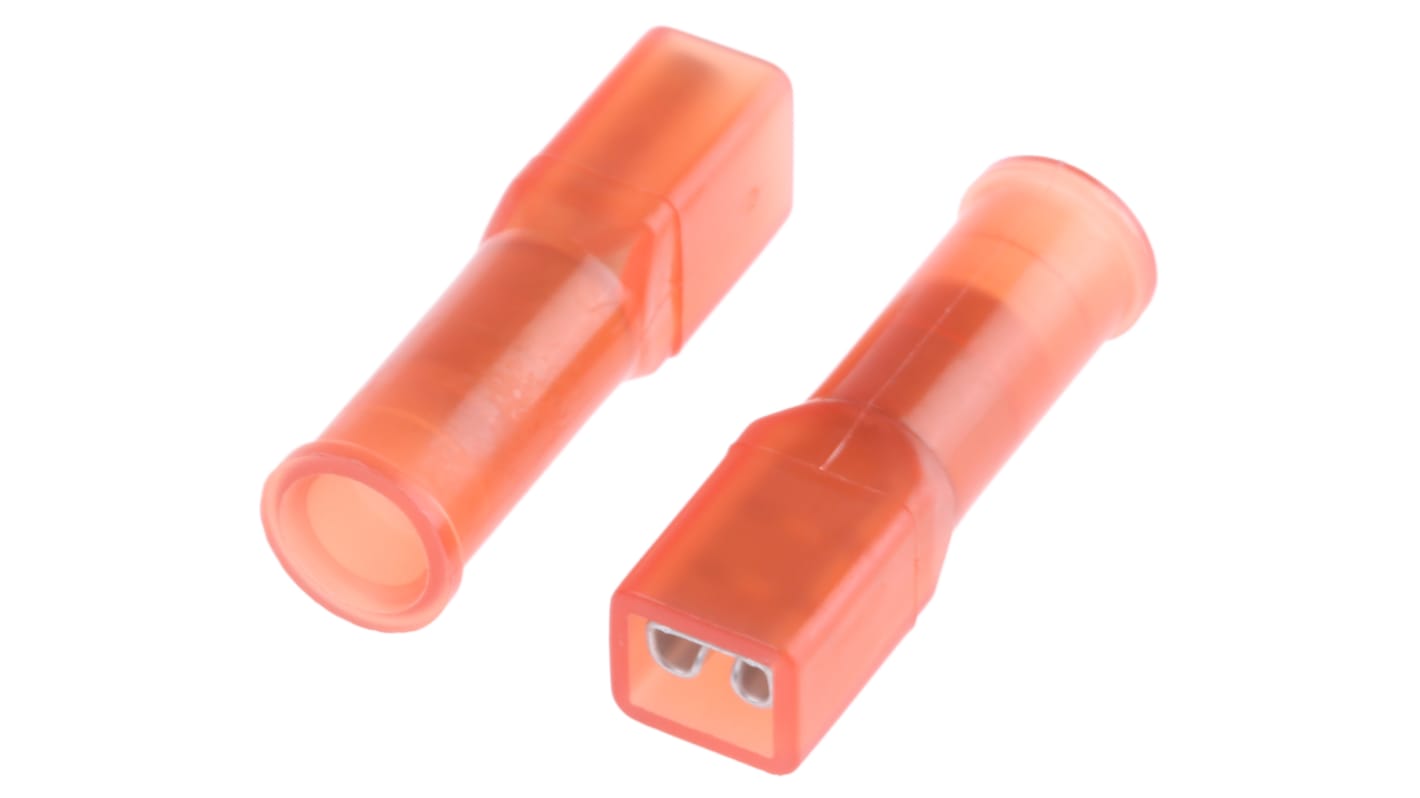 LNDDF1.25-110T-5 | JST LNDDF Red Insulated Female Spade Connector, Receptacle, 2.79 x 0.5mm Tab ...