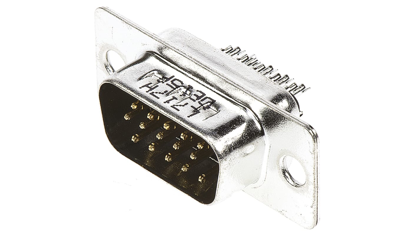 L717HDE15P | Amphenol ICC HD 15 Way Panel Mount D-sub Connector Plug, 2 ...