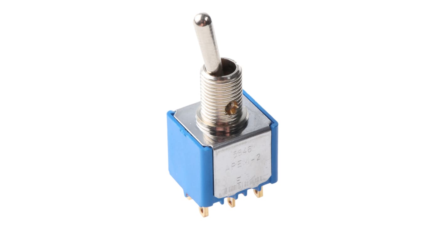 5646CDB | APEM Toggle Switch, Panel Mount, On-On, DPST, Solder Lug ...