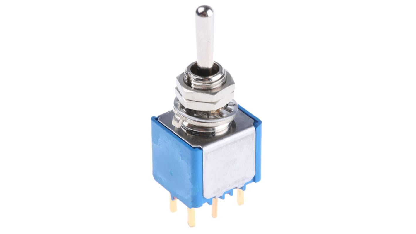 5249CDB | APEM Toggle Switch, PCB Mount, On-Off-On, DPST, PC Terminal ...