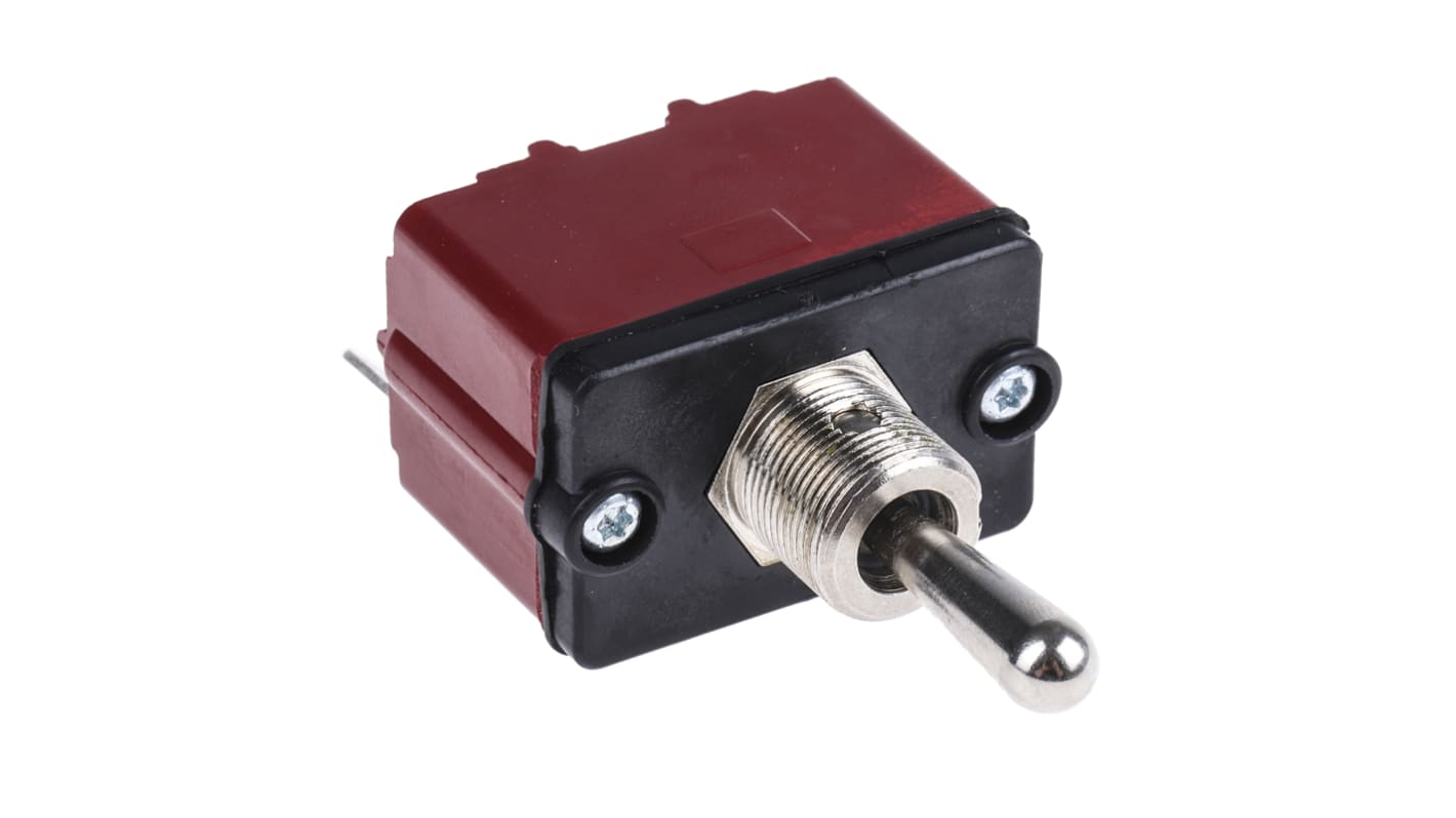 3637NF/2 | APEM Toggle Switch, Panel Mount, (On)-Off-(On), SPST, Tab ...