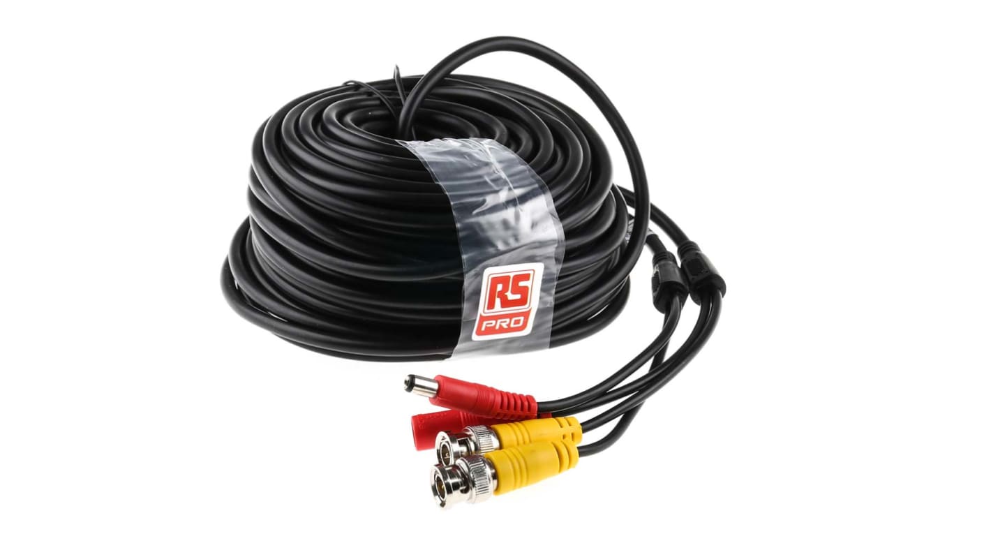 RS PRO 20m Cable CCTV Cable for use with CCTV Cameras, Recorders, DVRs ...