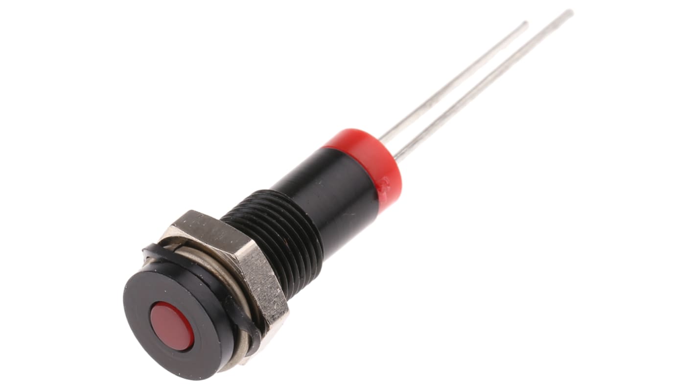 RS PRO Red Panel Mount Indicator, 2V dc, 6mm Mounting Hole Size, IP67 | RS