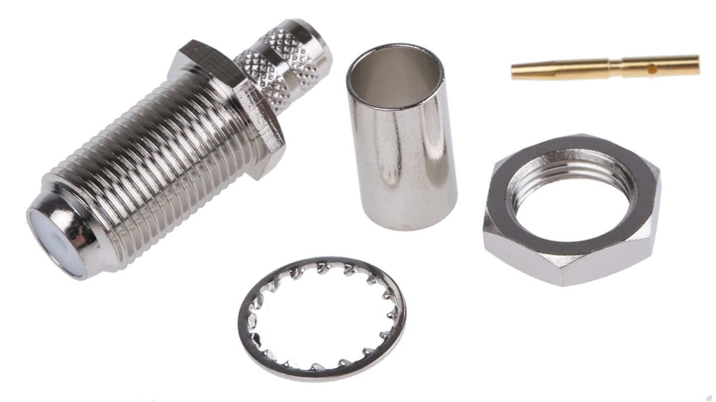 F6411A2-NT3G-3-75 | Amphenol RF, jack Cable Mount F Connector, 75Ω ...