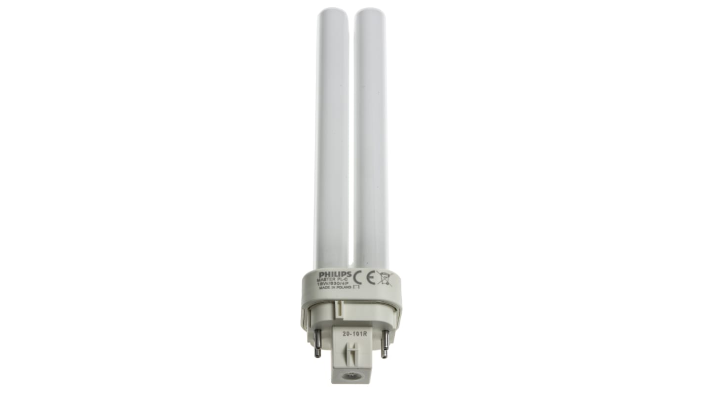 18PLC8304PIN | G24q-2 2D Shape CFL Bulb, 18 W, 3000K, Warm White Colour ...