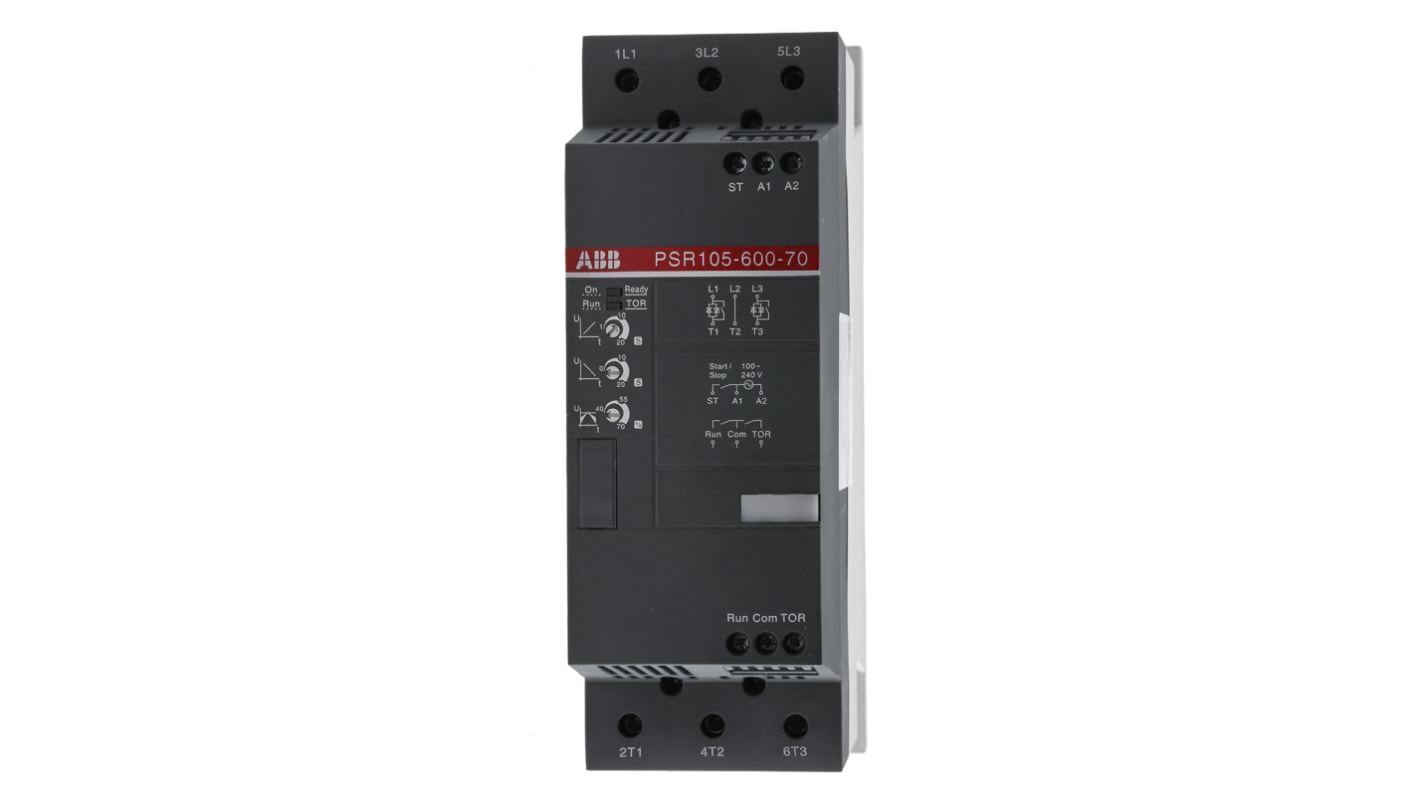 1SFA896115R7000 | ABB Soft Starter, Soft Start, 55 kW, 600 V ac, 3 ...