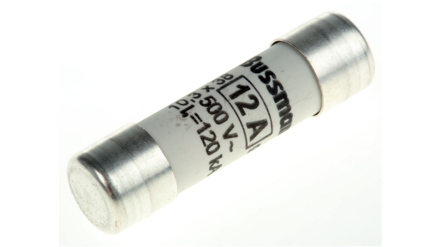 C10G12 | Eaton 12A Ceramic Cartridge Fuse, 10 x 38mm | RS