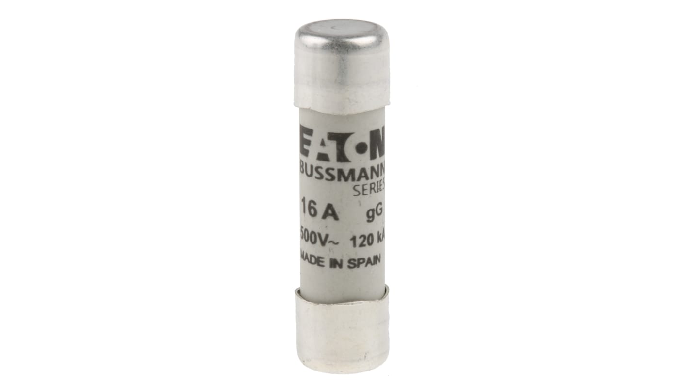 C10G16 | Eaton 16A Ceramic Cartridge Fuse, 10 x 38mm | RS
