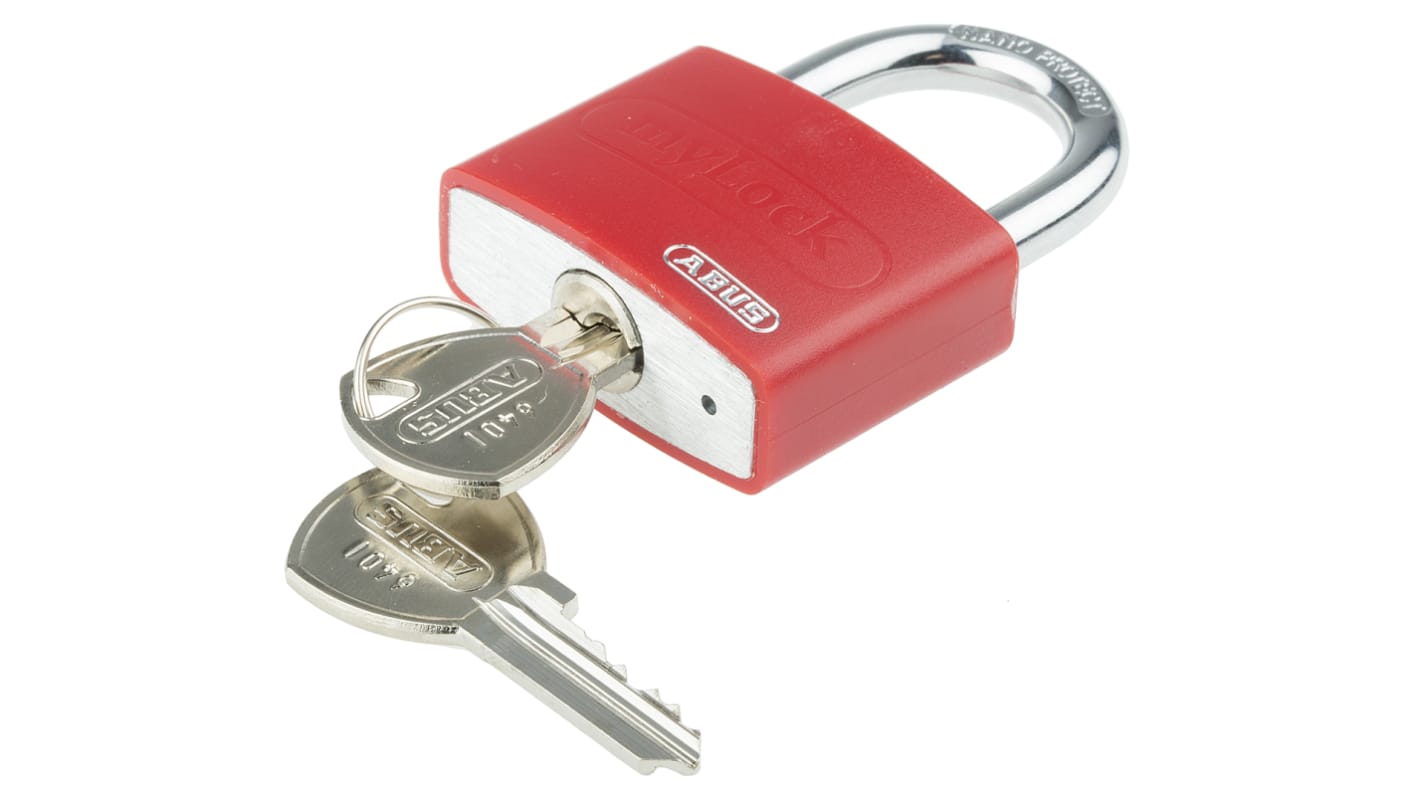 49940 - T65AL/40 Red KA 6401 | ABUS Key Weatherproof Aluminium, Steel Safety Padlock, Keyed ...