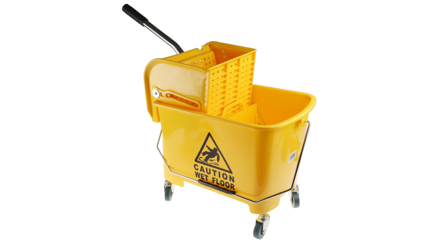 20L Plastic Yellow Mop Bucket With Handle | RS