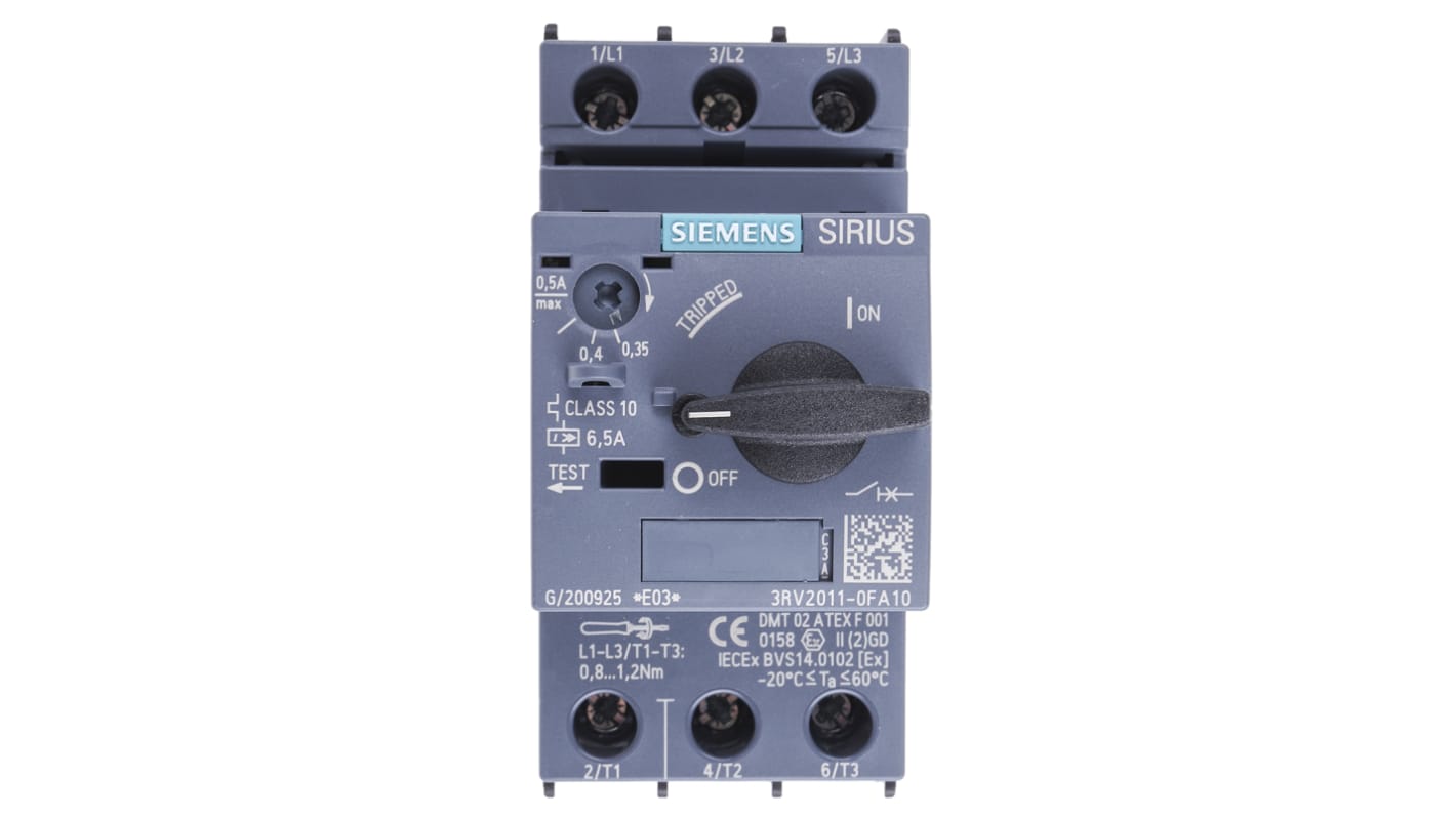 3RV2011-0FA10 | Siemens 0.35 → 0.5 A SIRIUS Motor Protection Circuit ...
