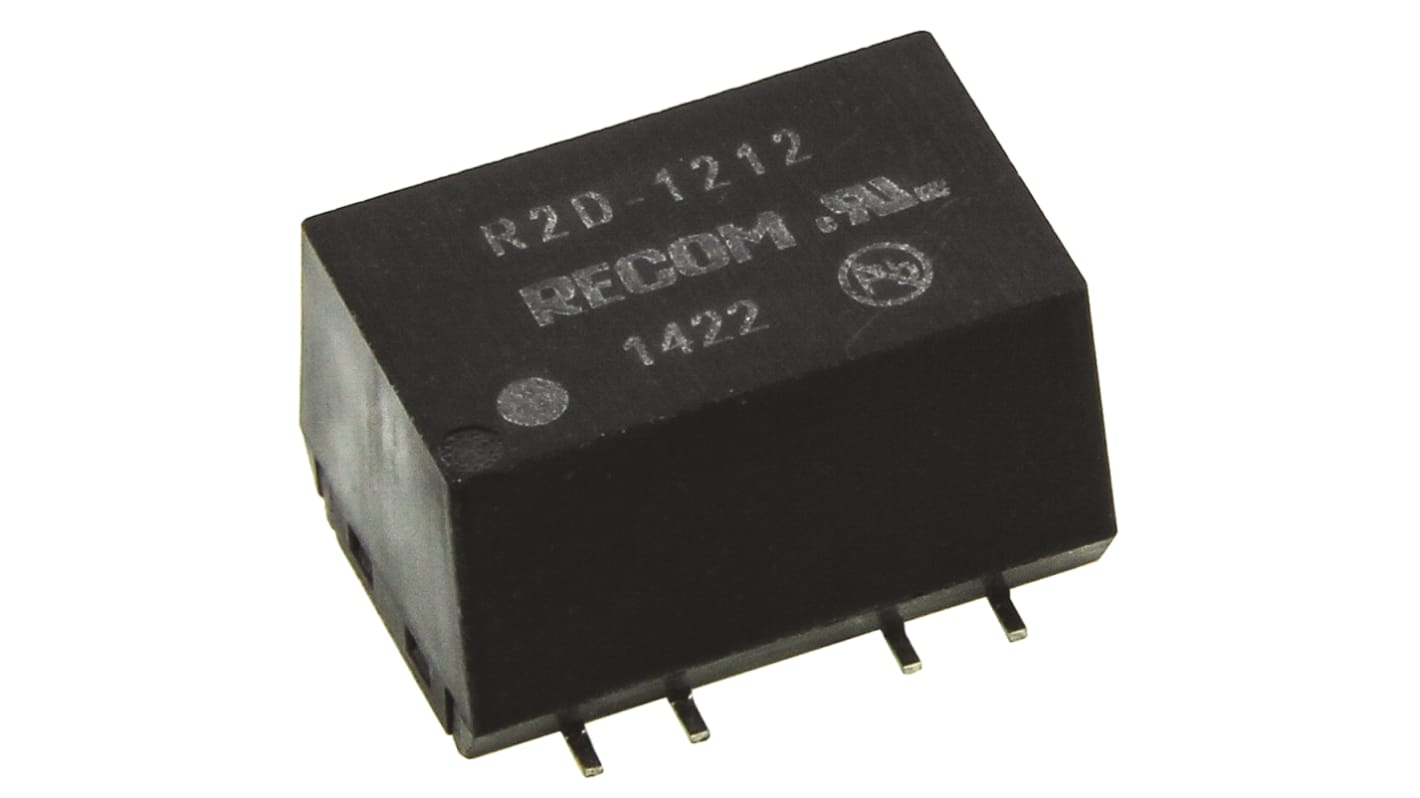 R2D-1212 | Recom R2D DC-DC Converter, ±12V dc/ ±83mA Output, 10.8 → 13. ...