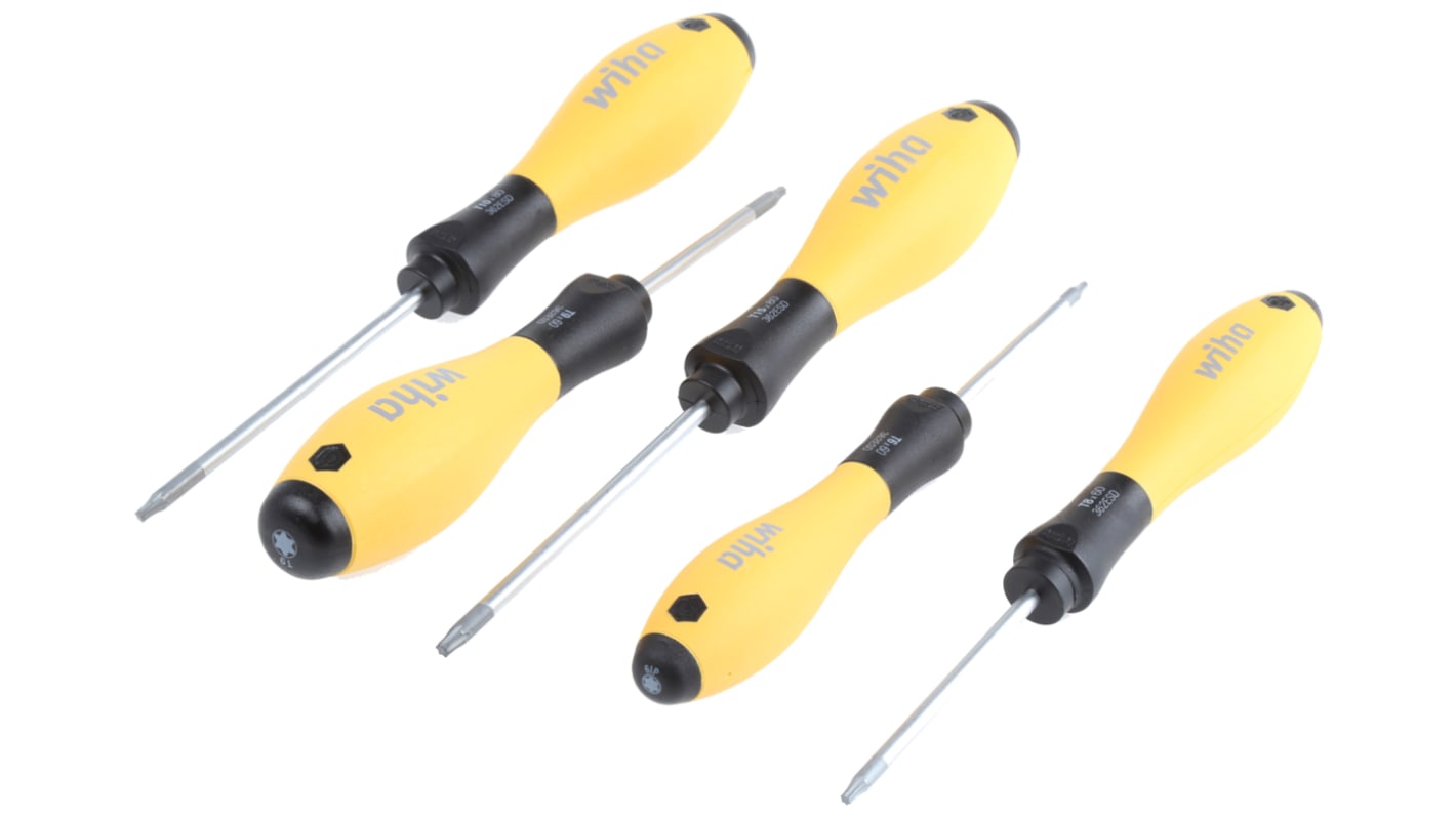 27253 | Wiha Torx Screwdriver Set, 5-Piece, ESD-Safe | RS