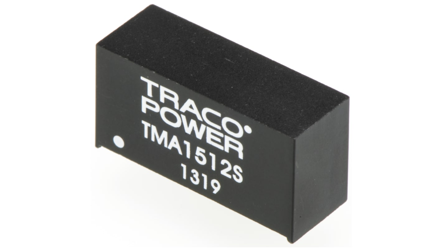 TMA 1512S | TRACOPOWER TMA DC-DC Converter, 12V dc/ 80mA Output, 13.5 → 16.5 V dc Input, 1W ...