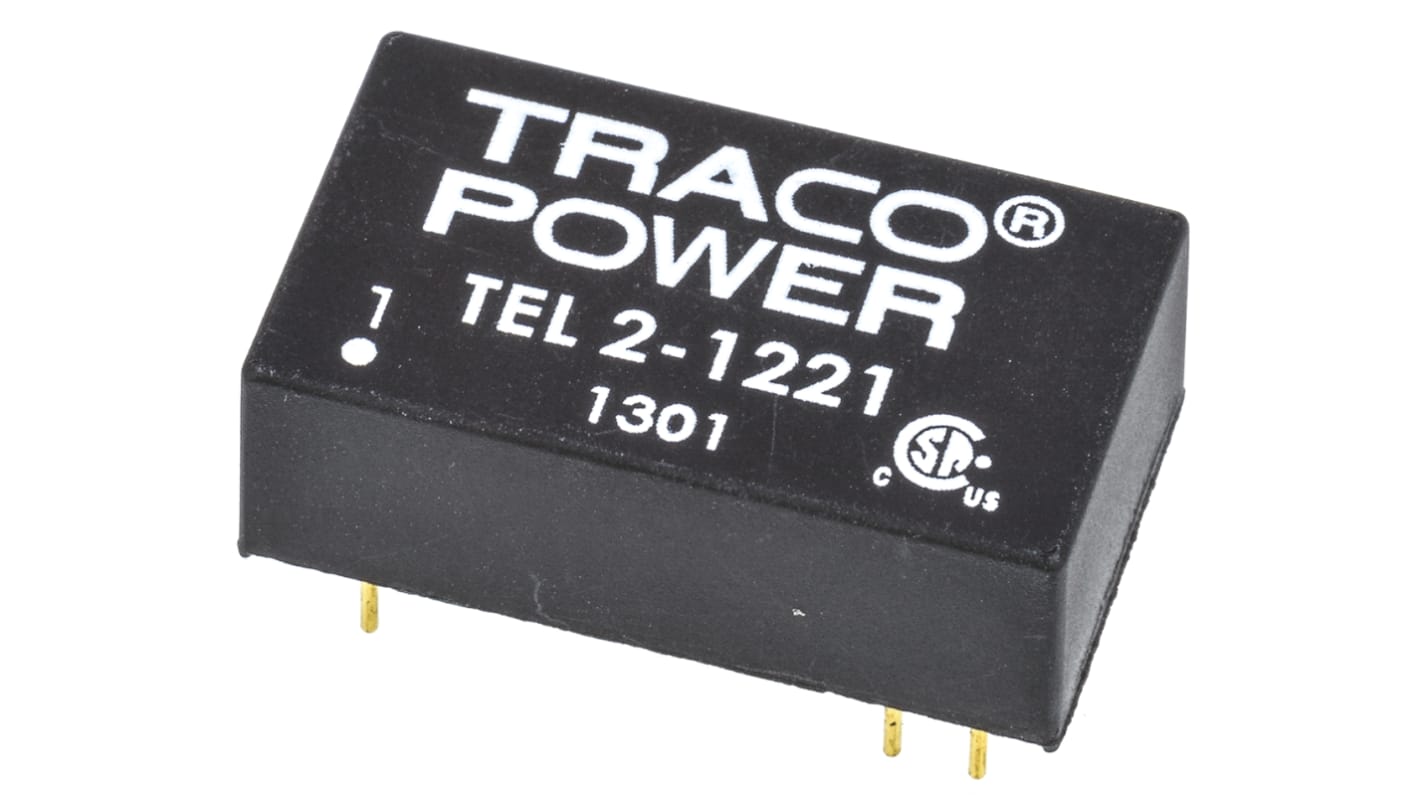 TRACOPOWER 絶縁DC-DCコンバータ Vout：±5V dc 9 → 18 V dc, 2W, TEL 2-1221 | RS