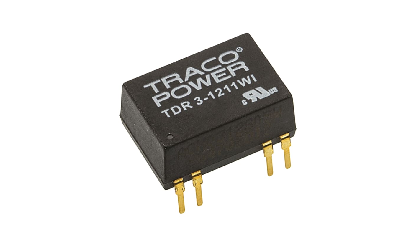 TRACOPOWER DC-DCコンバータ Vout：5V dc 4.5 → 18 V dc, 3W, TDR 3-1211WI | RS