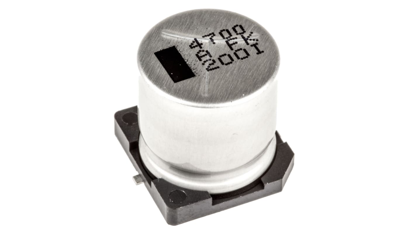 EEVFK1A472M | Condensateur Panasonic série FK SMD, Aluminium électrolytique 4700μF, 10V c.c. | RS