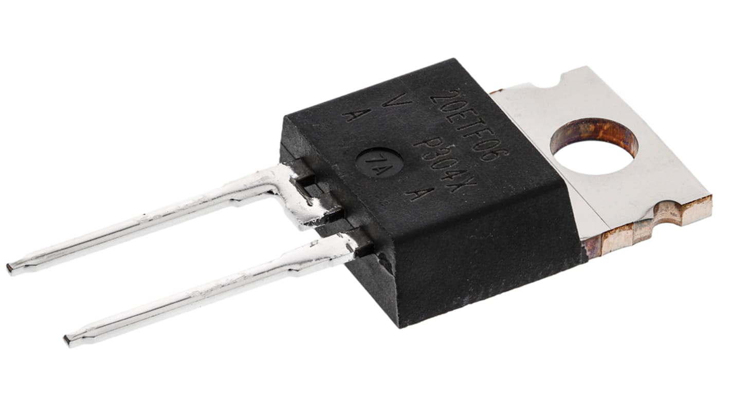 Vishay 600V 20A, Rectifier Diode, 2-Pin TO-220AC VS-20ETF06-M3 | RS