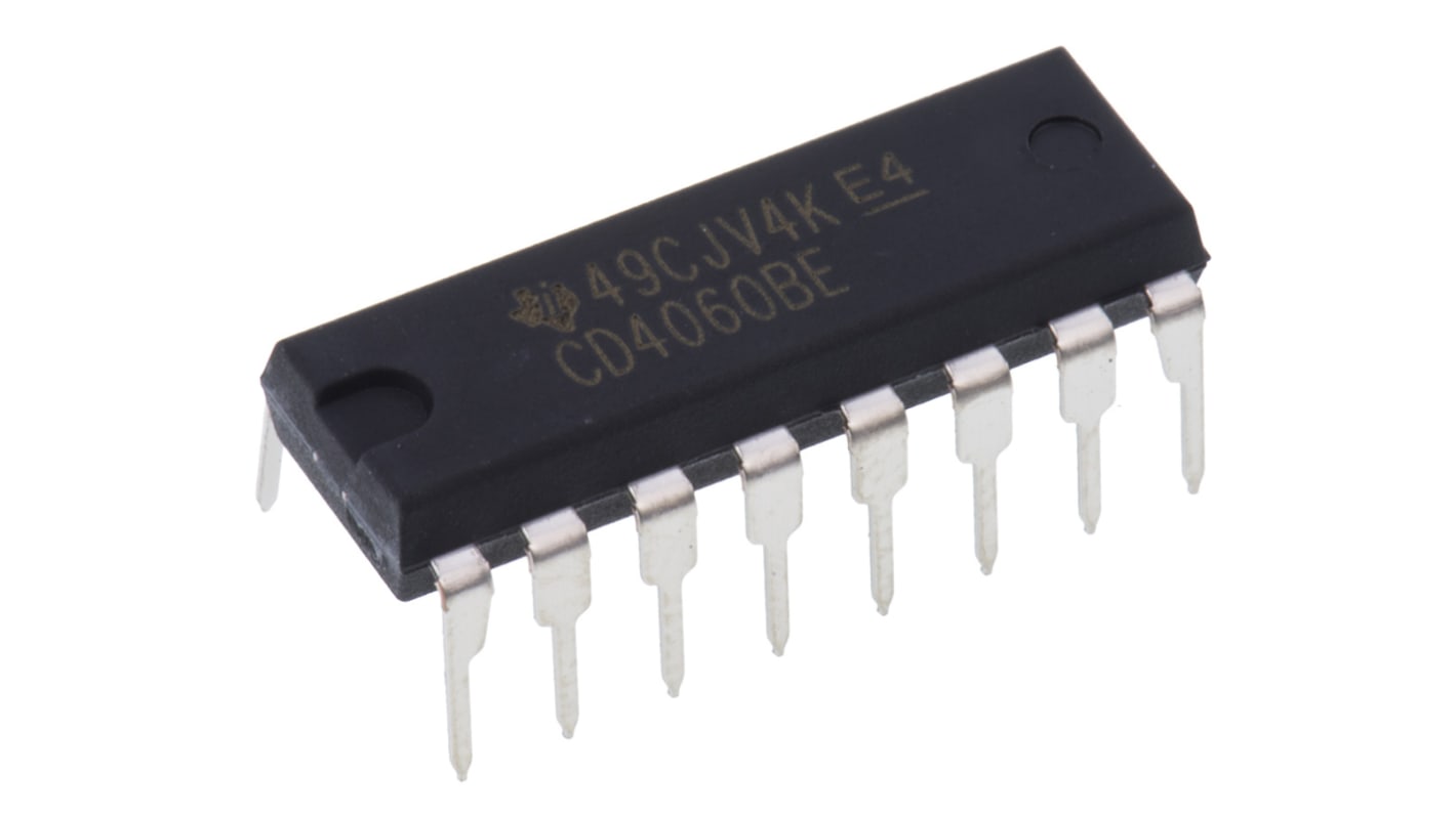 Texas Instruments カウンタ IC 4000シリーズ 14ステージ カウンター, デバイダー 単方向, 16-Pin PDIP ...