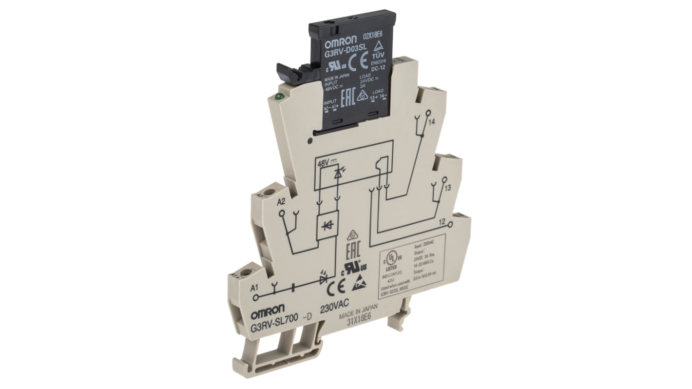 G3RV-SL700-D 230VAC | Omron G3RV-SL Series Solid State Interface Relay ...