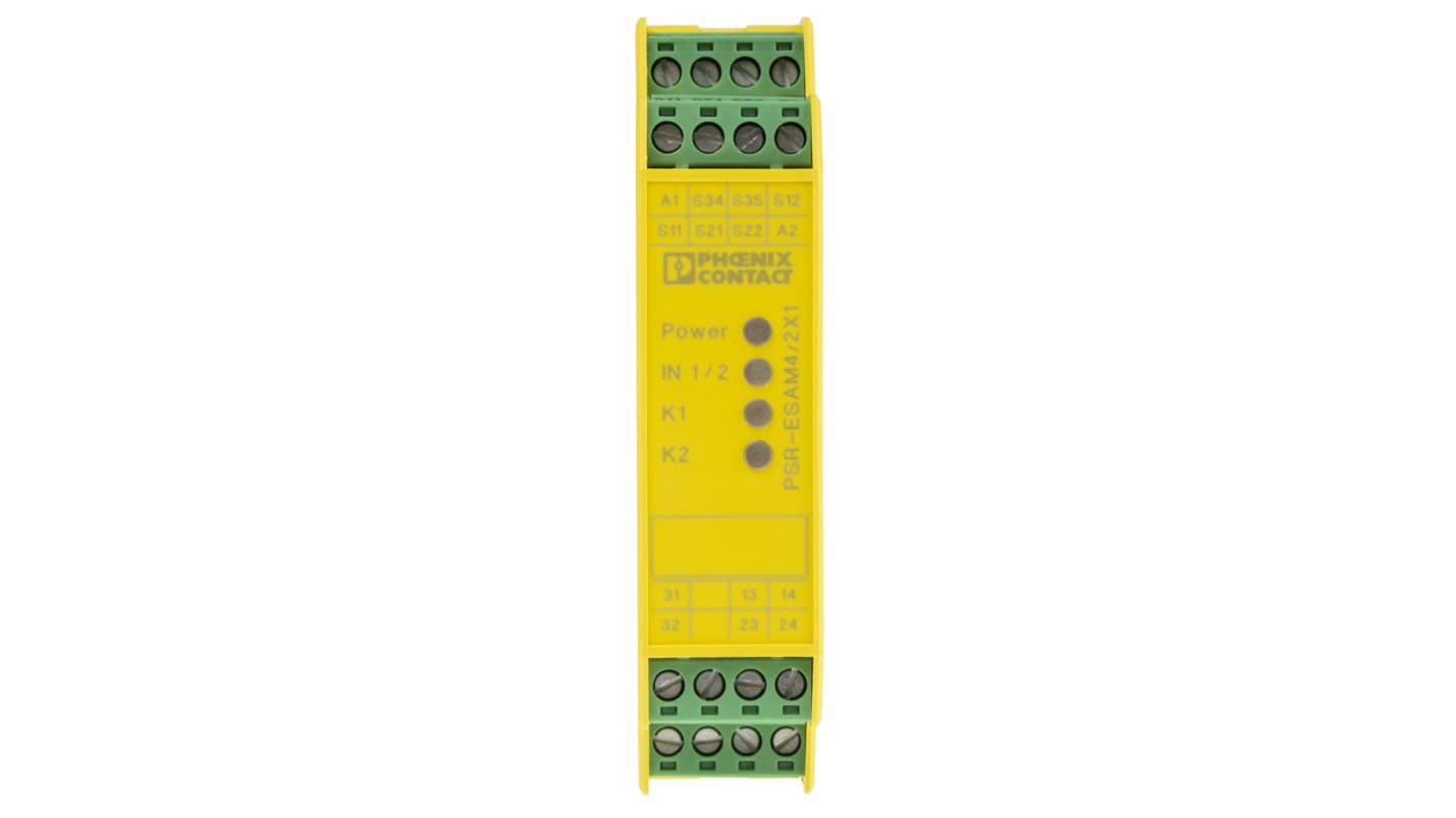 2900525 | Phoenix Contact Dual-Channel Safety Switch/Interlock Safety ...