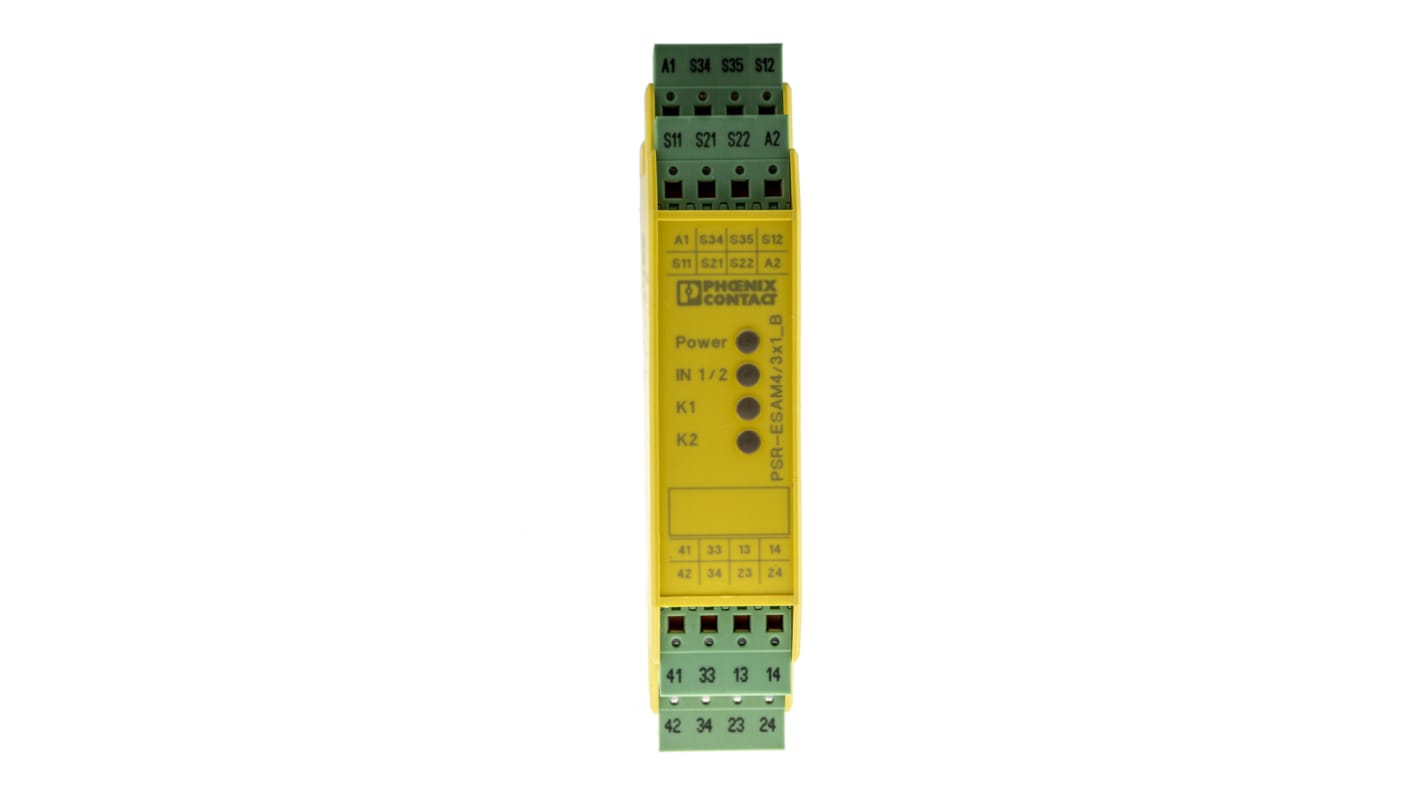 2900510 | Phoenix Contact Dual-Channel Safety Switch/Interlock Safety ...